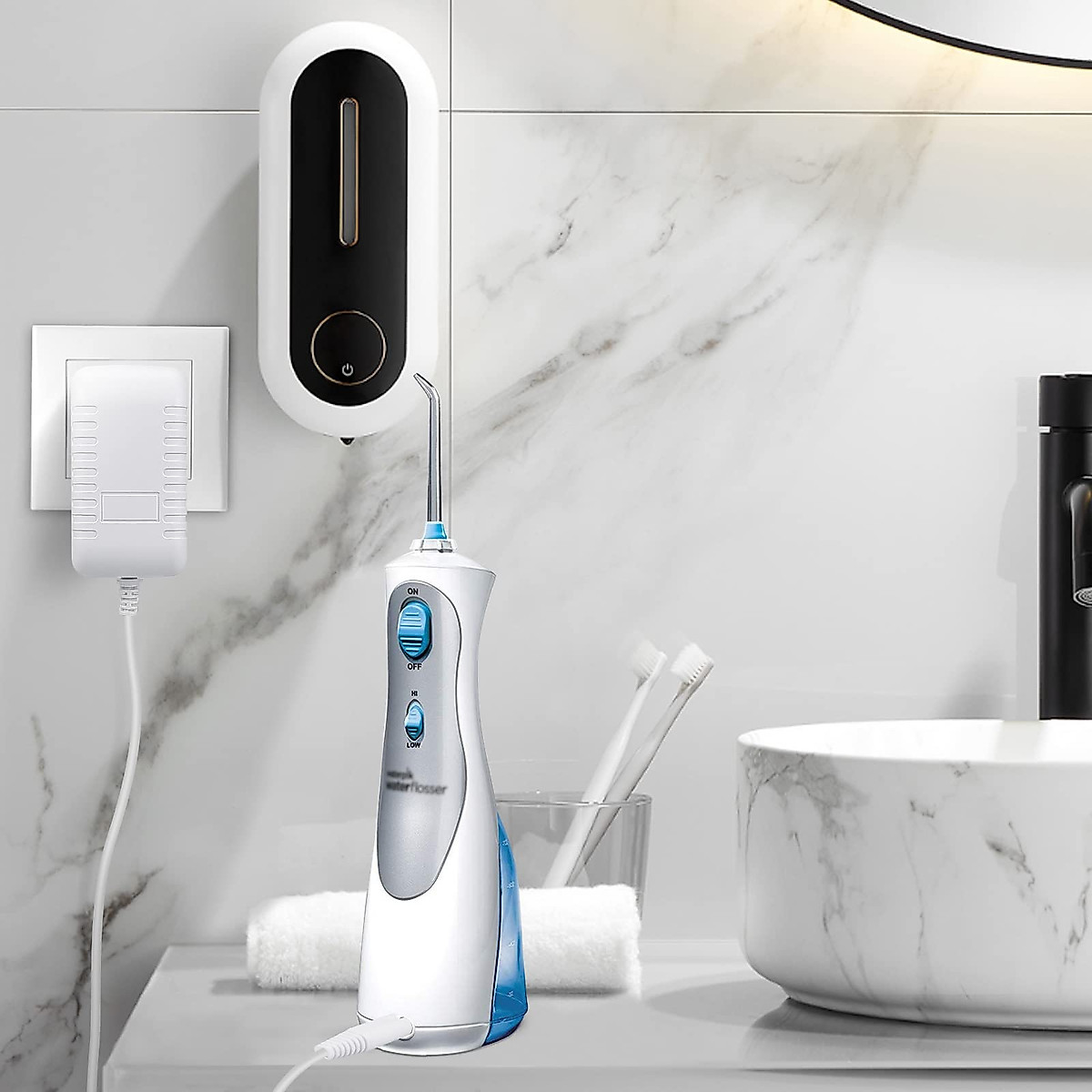 Charger Replacement for Waterpik Water Flosser WP360W WP462 WP450, Power Cord, 5ft, White