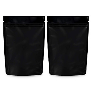 Loud Lock Mylar Bags Smell Proof -1000 Count (Black, 1/8 Ounce 5.25"x3.75") - 6mil Thickness Packaging Bags - Mylar Bags For Food Storage - Resealable Bags