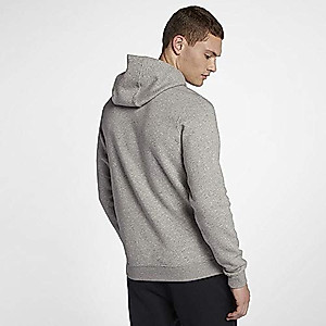 Nike Men's Sportswear Club Pullover Hoodie, Light Grey Heather/White, Medium