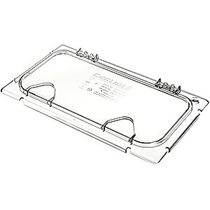 Carlisle FoodService Products CM10279Z07 Coldmaster EZ Access Lid with Notch, 1/3 Size, 0.9" Height, 13" Width, 7" Length, Polycarbonate (PC), Clear (Pack of 2)