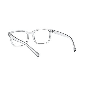 A|X ARMANI EXCHANGE Men's AX3071F Low Bridge Fit Rectangular Sunglasses, Shiny Crystal/Demo Lens, 54 mm