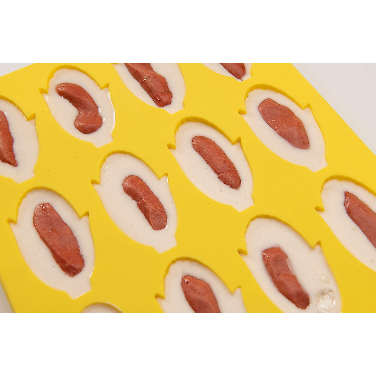 Mobi 12 Mini Corn Dogs Silicone Baking Mold, Yellow