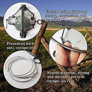 Pack of 2 Classic Rat Traps Mole Trap Rodent Cage Possum Trap Gophers Trap Groundhog Trap Fully Galvanized - Humane Rat Traps That Work - Durable Reusable Rat Trap (7in-2 Pack)