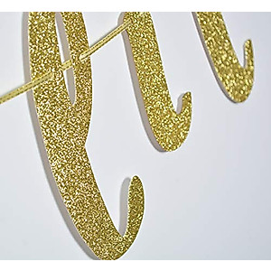 FOZEE Let's Get Lit Banner for Christmas New Years Wedding Engagement Bachelorete Party Decorations Sign Gold Glitter