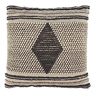 Signature Design by Ashley Ricker Boho Accent Throw Pillow, 20 x 20 Inches, Light Brown & Gray