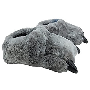 Young Fine Novelty 3D Warm Soft Claw Slipper for Kids(ZW41987-2/3) Grey