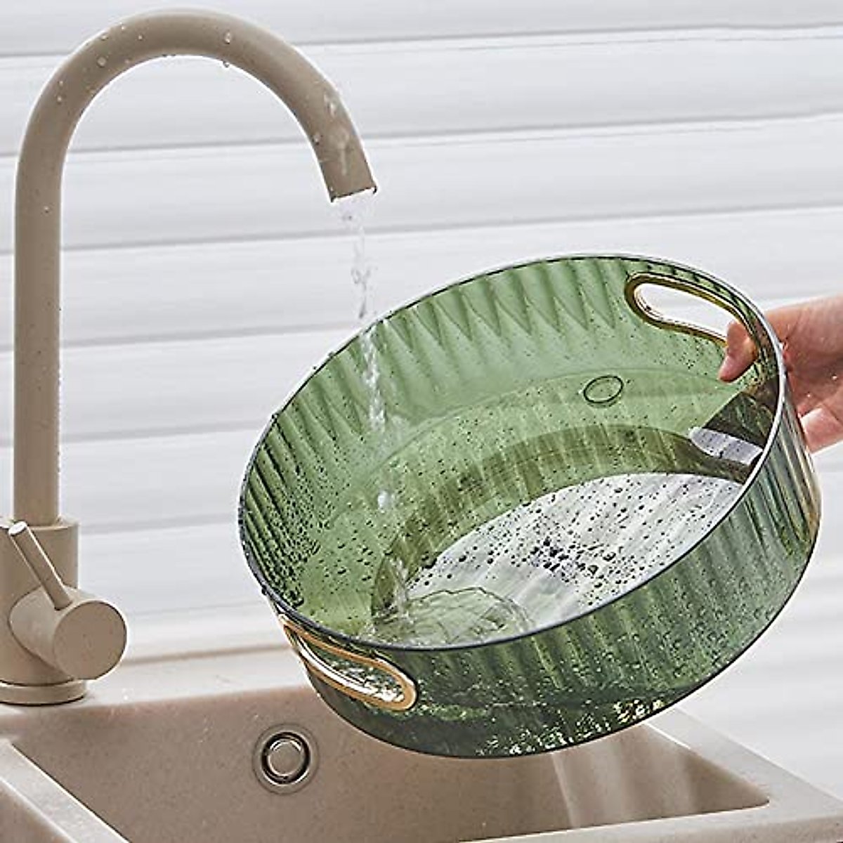 Lazy Susan Organizer for Kitchen, Clear 360° Rotating Turntable Organization & Storage Container, Turntable Organizer for Cabinet Pantry Table Organization