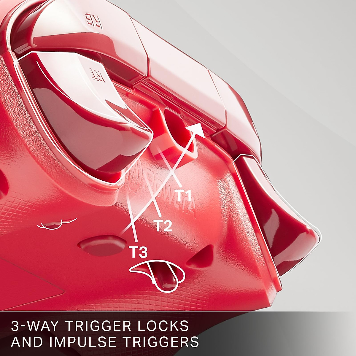 PowerA Advantage Wired Controller for Xbox Series X|S - Red, Xbox Controller with Detachable 10ft USB-C Cable, Mappable Buttons, Trigger Locks and Rumble Motors, Officially Licensed for Xbox