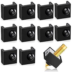 10Pieces Heater Block Silicone Cover 3D Printer Hotend Silicone Sock Heat Shield Printer Accessories for Creality Ender 3/3 Pro/3 V2, Ender 5/5 Plus/5 Pro, CR 10 Series, MK7/ 8/9