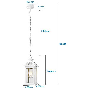 Darkaway Outdoor Wall Lights Fixtures 2 Pack with Outdoor Pendant Light for Porch, Patio, Garden