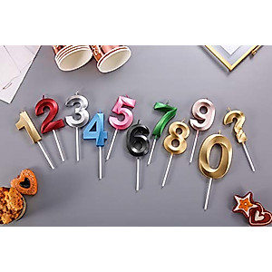 Pfizermay 2.76 Inch Red Glitter Happy Birthday Cake Candles Number Candles Cake Topper Decoration for Wedding, Festival, Reunions, Theme Party Anniversary Kids, Adults, Baby, Pets (Red, 1)