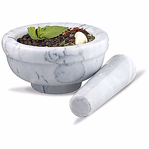 Sagler mortar and pestle set Marble Grey 3.75 inches diameter