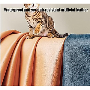 FIXARE Dining Kitchen Room Chairs Set of 4 Modern Artificial Waterproof and Scratch-Resistant Leather High Back Padded Soft Seat Metal Legs Living Room Chairs (Color : Off-White+Brown)