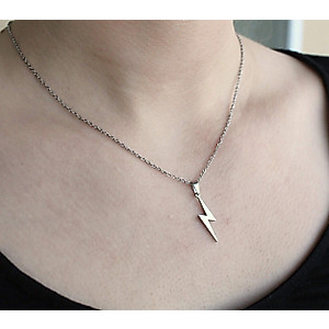 Lightning Bolt Necklace, Be Fearless Necklace, Be Brave Necklace, Inspirational Necklaces for Women, Strength Necklace Pendant, Encouragement Gifts for Women