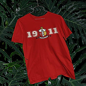 BBGreek Kappa Alpha Psi Fraternity Paraphernalia - 1911 Crest - Official Vendor - Crew Neck Shirt - Cardinal X-Large