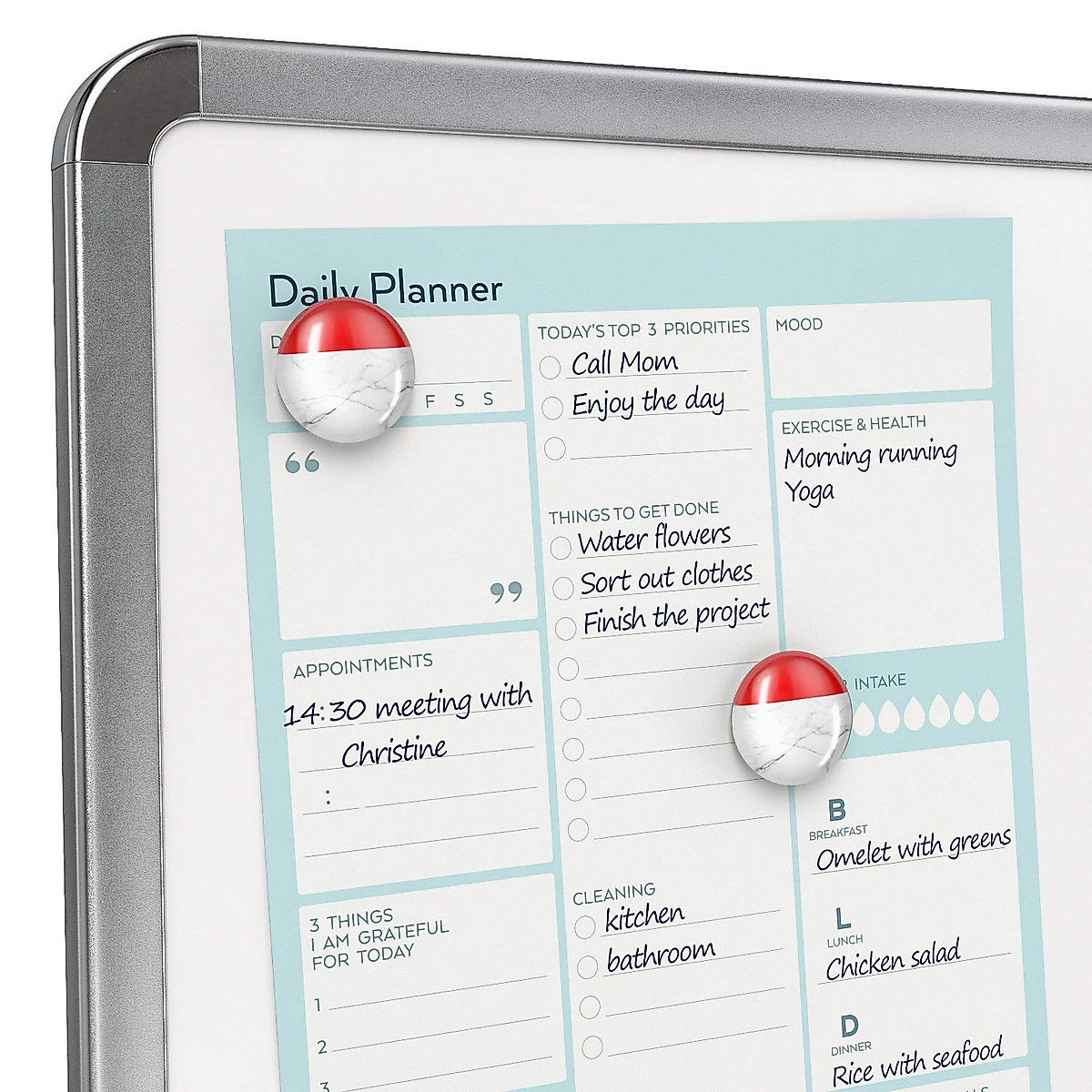 Arteza Framed Magnetic Dry Erase Board Set (2-Pack, 11x14 inches), Small Whiteboards with Marker & Magnets, Ideal for School Supplies, Office, Classroom, College Dorm Essentials