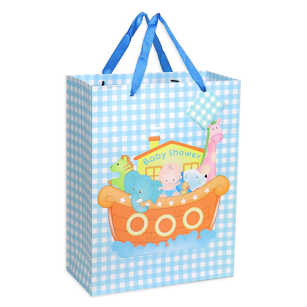 12 Pcs Baby Gift Bags, Large, Medium and Small Gift Bags Assortment for Baby Shower, Birthday, Parties, Baby Girl, and Baby Boy (Assorted Sizes)