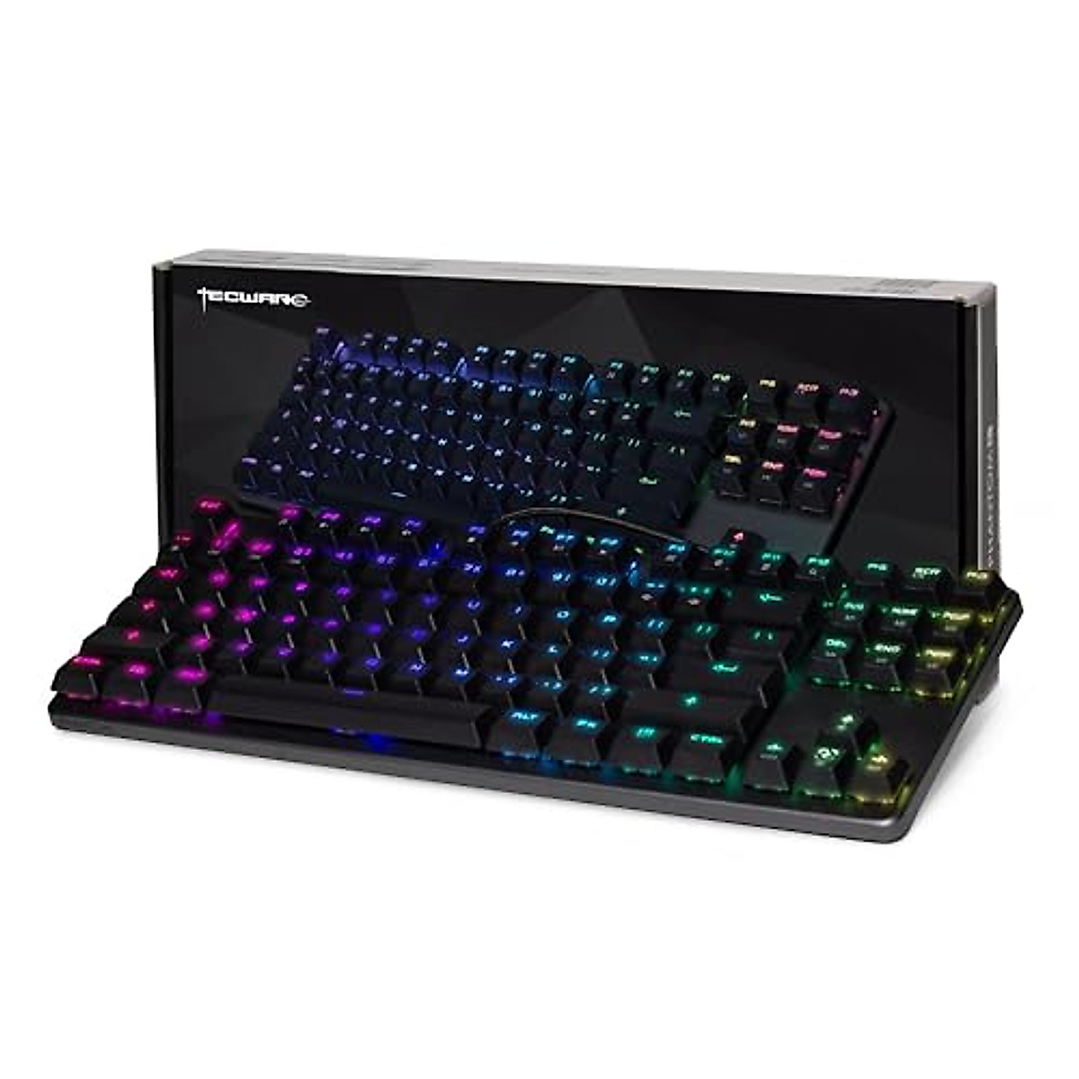 Tecware Phantom L, Low Profile Mechanical Keyboard, RGB LED, Outemu Blue Switch…