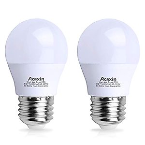 Acaxin LED Refrigerator Light Bulb 4W 40Watt Equivalent, Waterproof Fridge Light Bulb Replacement for Frigidaire, Freezer Light Bulb IP54, 120V E26 Daylight White 5000K 400 Lumen, A15 Appliance Bulb