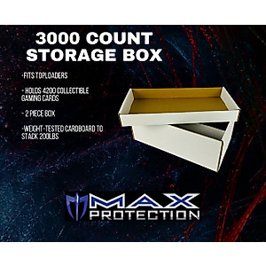 (25) Super Shoe 3-Row Storage Box (3000 Ct.) - Cardboard Storage Box - Baseball,Football, Basketball, Hockey, Nascar, Sportscards, Gaming & Trading Cards Collecting Supplies by MAX PRO