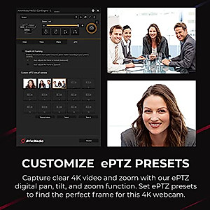 AVerMedia PW513L 4K Ultra HD USB Webcam with RGB Light, for Gaming, Streaming and Video conferencing. Works with OBS, Zoom, Teams and Skype. TAA/NDAA Compliant. [Special Edition]