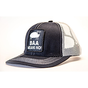 F/U LIVESTOCK BAA Means No (Black/White, Baseball)
