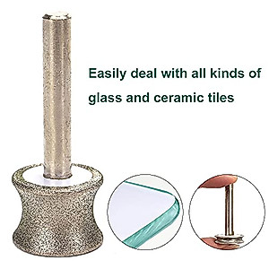 BAINUO 2mm Diamond Coated Grinding Mounted Point Bits Burrs 1/4'' Shank Polishing Rotary Tools for Bracelet Ring Jade Carving or Pet Nail File & Clippers for Dogs Cats