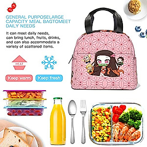 FGBXC Anime Insulated Lunch Bag Reusable Portable Lunch Box Snack Tote Bags For Adults Women Men Picnic Gifts Travel