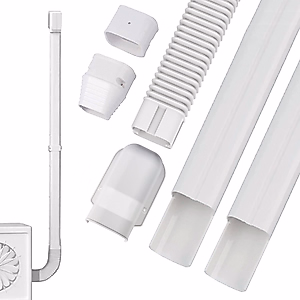 LBG Products PVC Decorative Line Set Cover Kit 3" W 9Ft for Central AC & Heat Pump Systems,Ductless Mini Split Air Conditioner