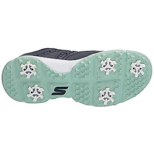 Skechers womens Pro 2 Spiked Waterproof Golf Shoe, Navy/Turquoise, 10 US