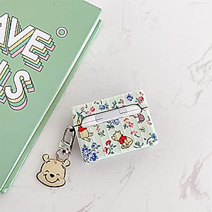 Soft TPU Case with Keychain and Charm for Apple AirPods Pro 2019 Model Winnie The Pooh Piglet Yellow Bear Pink Pig Flower Floral Cartoon Cute Lovely Kids Girls