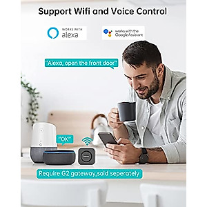 Hornbill Smart Lock Keyless Entry with Handle - Fingerprint Door Locks for Front Door - Keypad Electronic Digital Biometric Bluetooth Passcodes Alexa App Control Touch Screen Key Fobs - Airbnb Home