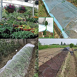 Garden Hoops - Hoop House Greenhouse DIY Garden Hoops for Raised Beds,Fiberglass Support Hoops Frame Plant Hoops for Garden Netting,Garden Tunnel Hoops,Row Cover Hoops Kit 30pcs