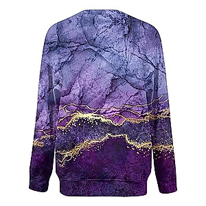 JJHAEVDY Christmas Women Fashion Sweatshirts Long Sleeve Clothes Button Up Color Blocking Tops Lightweight Pullover Zip Up Sweatshirt Women Tshirts(3-Dark Purple,3X-Large)