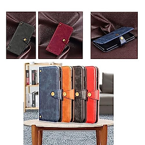 Wallet Case for Motorola ThinkPhone (6,6") + [3 Pack] Tempered Film Glass Screen Protector,YZKJSZ Flip PU Leather Case with Credit Card Slots and Stand Protective Cover - Brown