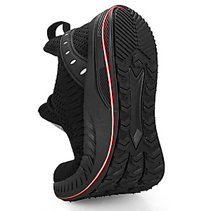 Feethit Mens Slip On Walking Shoes Blade Tennis Shoes Non Slip Running Shoes Lightweight Workout Shoes Breathable Mesh Fashion Sneakers All Black Size 10.5