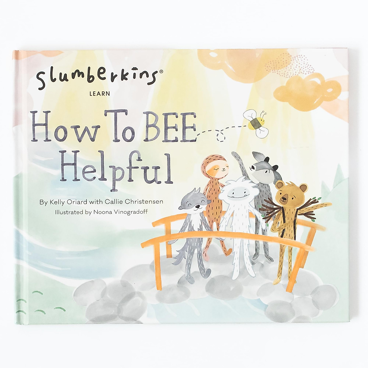 Slumberkins How to Bee Helpful Pillow Set - Includes Heart Pillow, 5 Caring Crew Minis: Honey Bear Mini, Ibex Mini, Otter Mini, Sloth Mini, Yeti Mini and How to Bee Helpful Hardcover Book