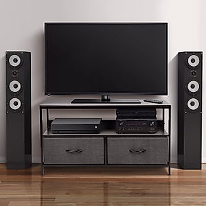 Sorbus TV Stand Dresser with 2 Drawers - Television Riser Chest with Storage - Bedroom, Living Room, Closet, & Dorm Furniture