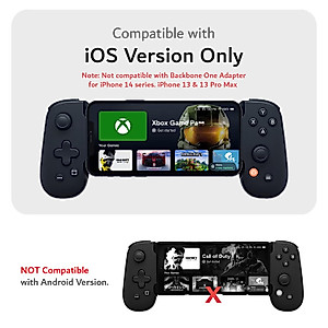 TUDIA Easy Snap On Hard Case Compatible with Backbone One Gaming Controller [for iOS Version Only], Snug Fit Protective Tough Case Anti-Scratch Extra Grip Cover [CASE ONLY] - Black