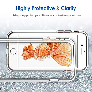 JETech Case for iPhone 6 and iPhone 6s, Non-Yellowing Shockproof Phone Bumper Cover, Anti-Scratch Clear Back (Clear)