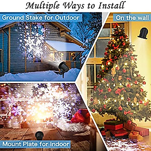 Christmas Projector Lights Outdoor - Waterproof LED Snowflake Projector Lights for Xmas Holiday Home Party Garden Decorations
