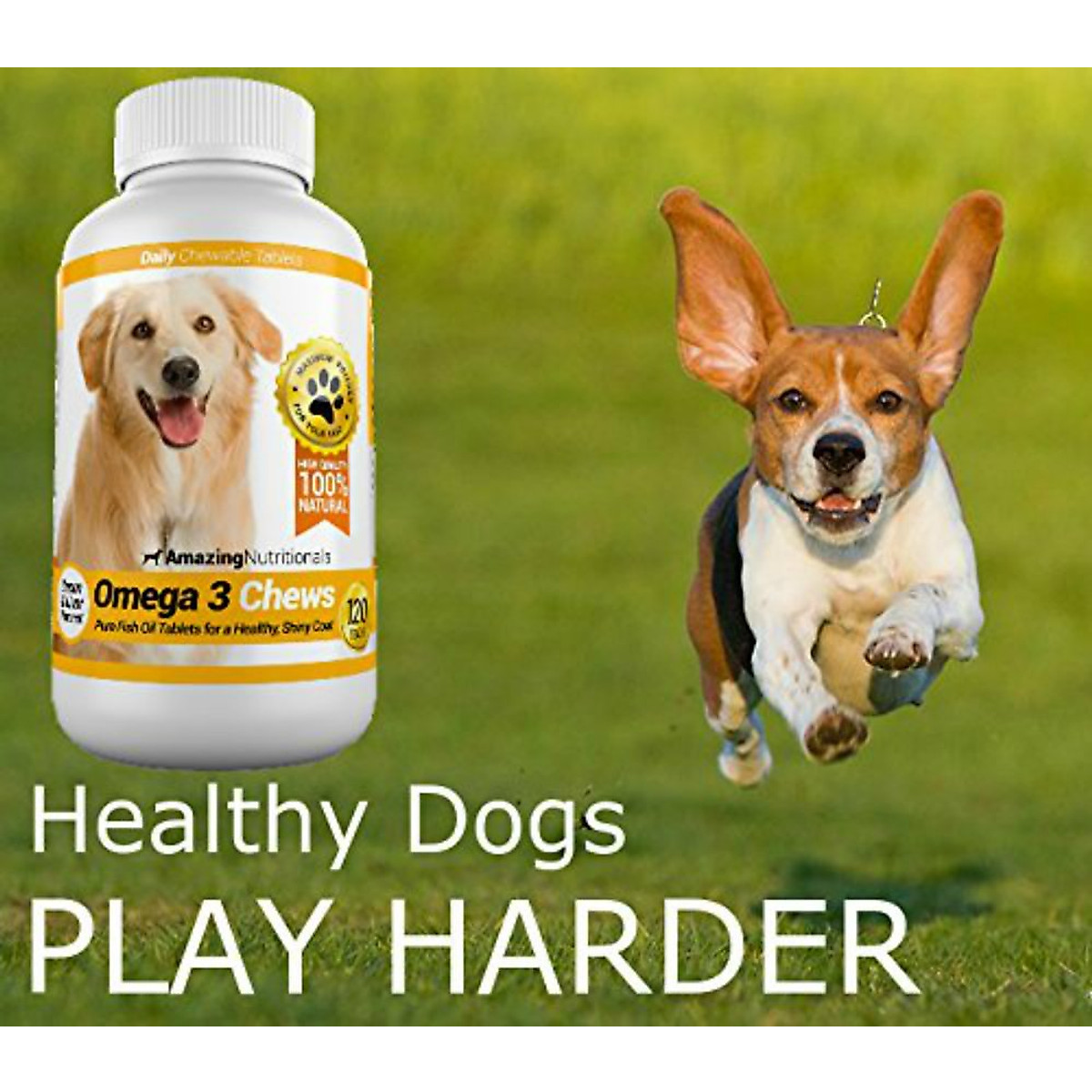 Amazing Turmeric for Dogs and Omega 3 Fish Oil for Dogs Bundle