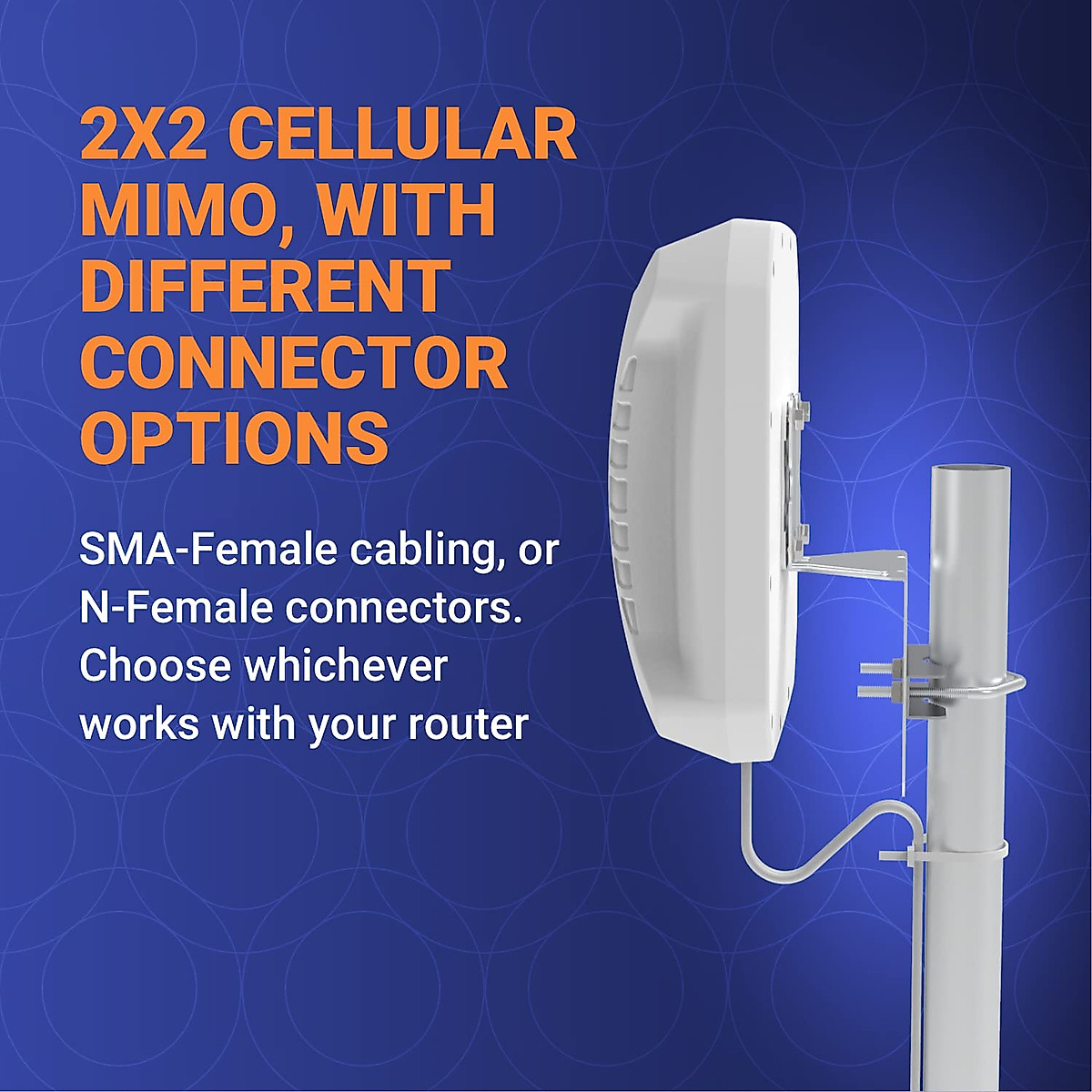 Poynting XPOL-2-5G (No T-Mobile) Directional Cellular Antenna | 2X2 MIMO | 4G/LTE 5G | 698-3800 MHz | 11dBi | 5m Cable SMA (M)