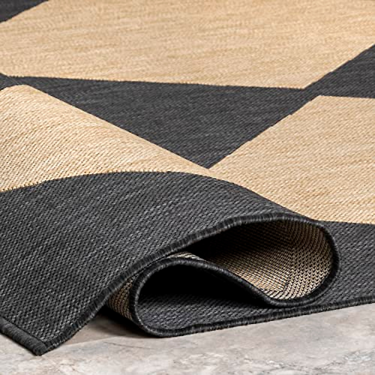 nuLOOM Loretta Transitional Diamond Indoor/Outdoor Area Rug, 4x6, Dark Grey
