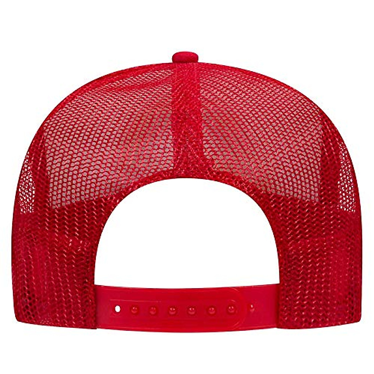OTTO Wholesale 12 x CAP 5 Panel High Crown Mesh Back Trucker Hat (021602 - Red/Wht/Red) (OSFM - Adult)