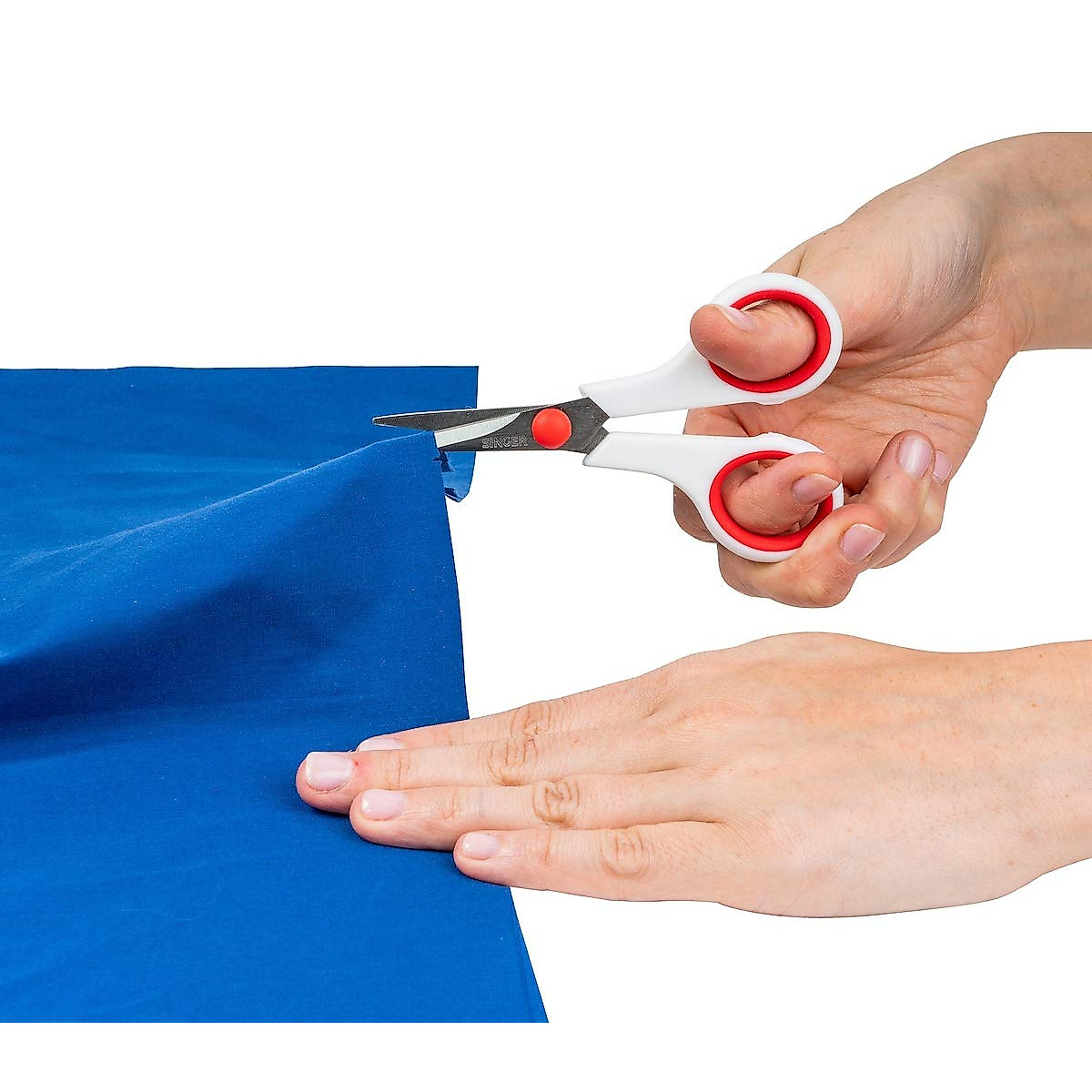 SINGER 3404 Scissors, 1-Pack, Red & White