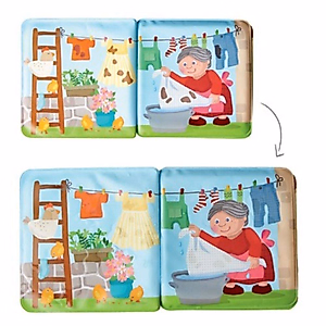 HABA Animal Wash Day - Magic Bath Book - Wipe with Warm Water and the "Muddy" Pages Come Clean