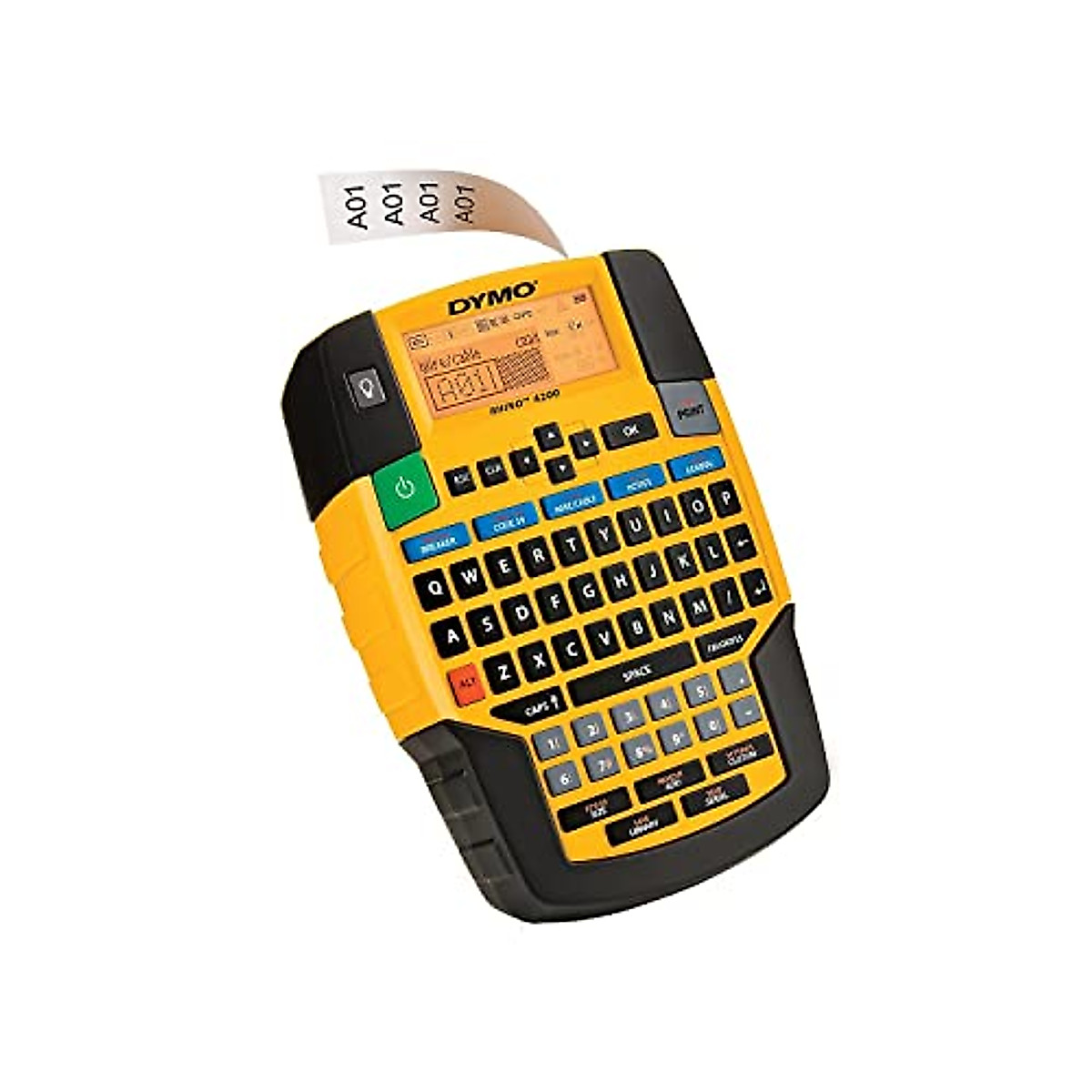 DYMO 1801611 Rhino 4200 Basic Industrial Handheld Label Maker, 1 Line, 4 3/50X8 23/50X2 6/25 (Dym1801611)