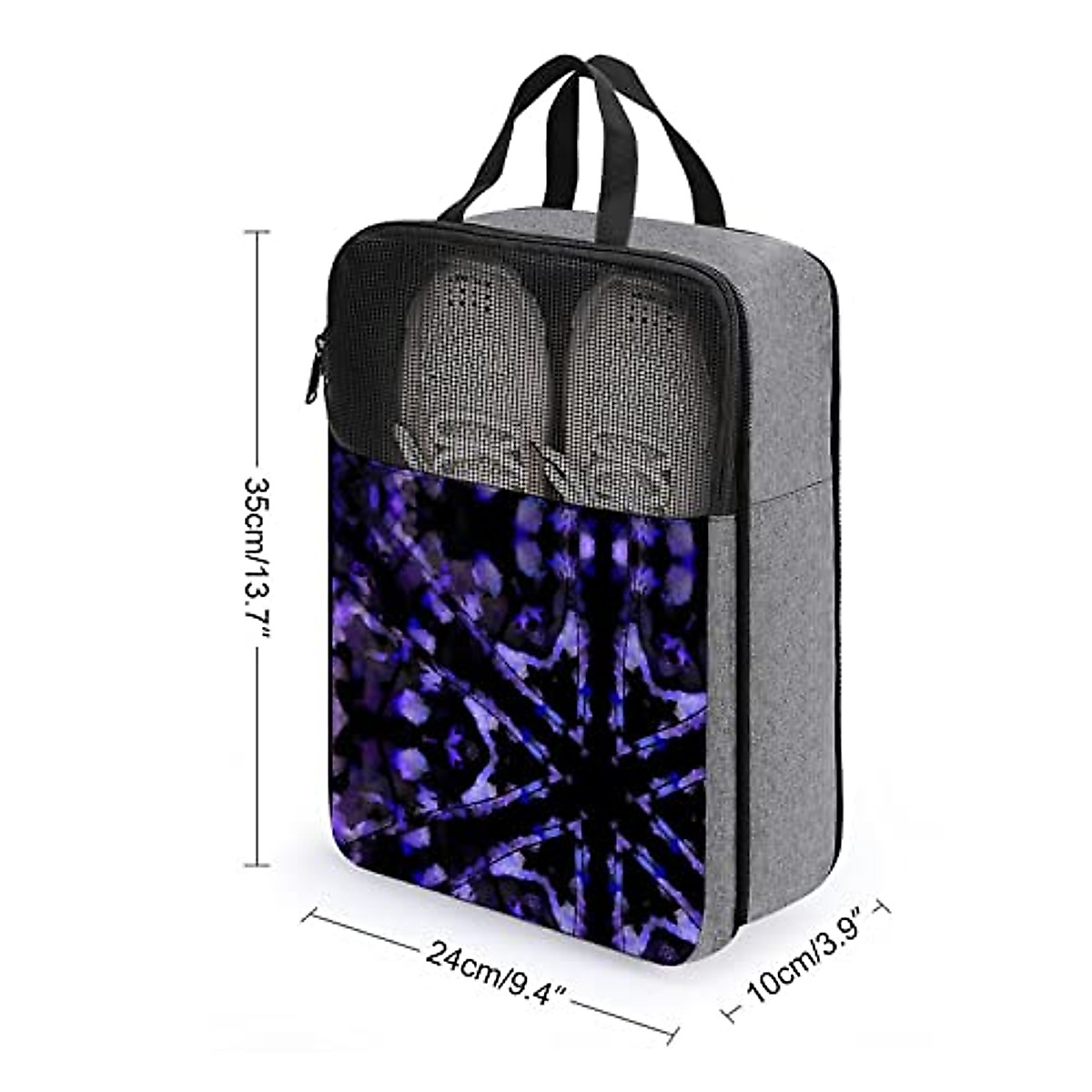 Frcavbin Geometric Watercolor Travel Shoe Bag Shoes Carrier with Handle and Zipper Foldable Shoe Puches Organizer for Home storage School starts