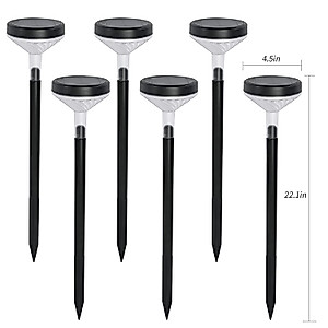 Buloti Solar Pathway Lights, 6 Pack 3 Lighting Modes Solar Outdoor Lights Pathway, Bright Solar Garden Lights Outdoor Waterproof Warm White Solar Path Lights for Walkway, Yard Landscape Lighting